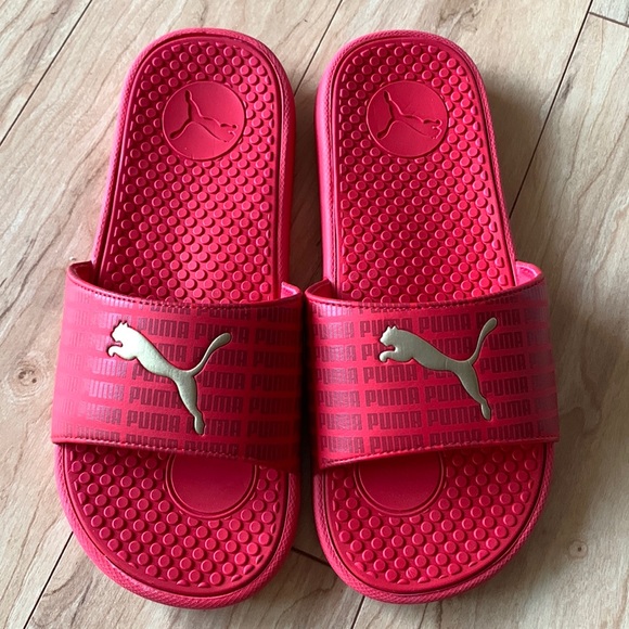 Puma | Shoes | Puma Womans Slides Red | Poshmark